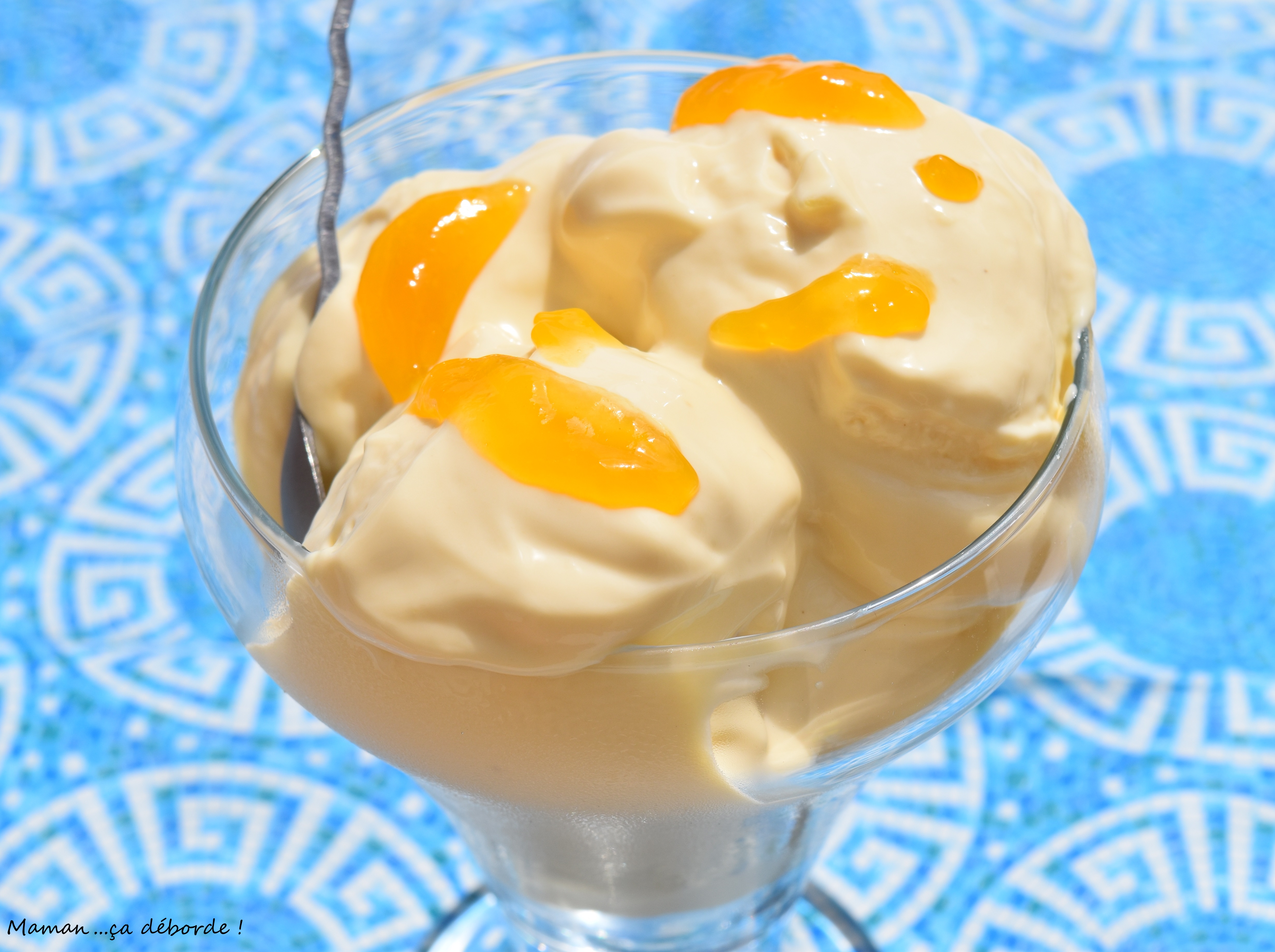 Crème glacée mangue et mascarpone - Maman...ça déborde